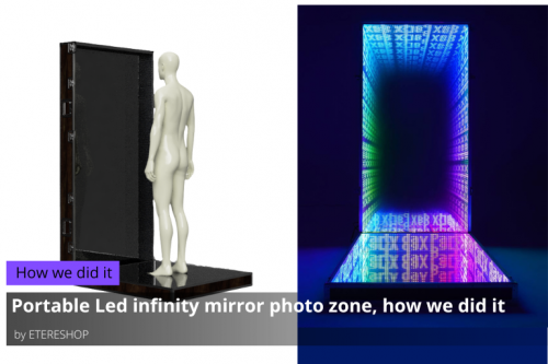 Led infinity mirror photo zone, how we did it - by ETERESHOP
