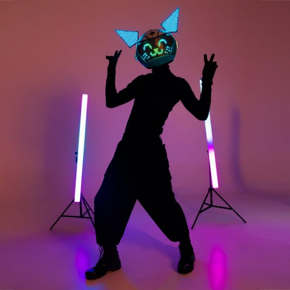 Custom LED cosplay mask Raeve Maeve - by ETERESHOP