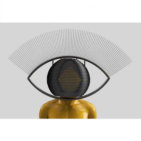 Led helmet in the shape of a huge eye, how we did it - by ETERESHOP