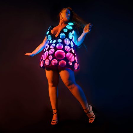 LED light up Dress with cutout and infinity mirror effect - by ETEREshop