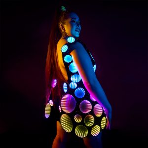 LED light up Dress with cutout and infinity mirror effect - by ETEREshop