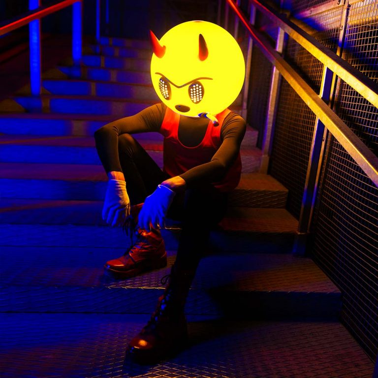 Custom made LED helmet with horns /comix cosplay helmet-ETERESHOP