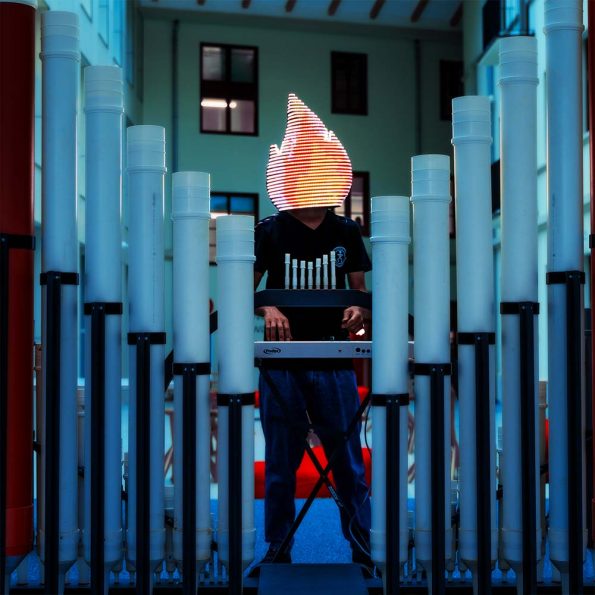 Cosplay Led light up screen mask "Owl" for parties and festivals