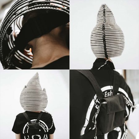 Led light up Screen Helmet "Fire" for performances and parties