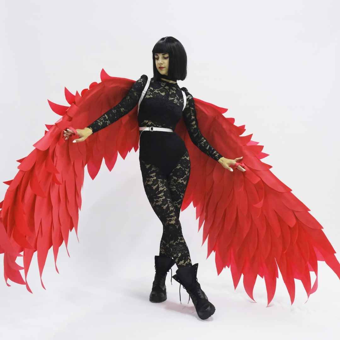 Buy White Angel wings costumes and black cosplay angel wings