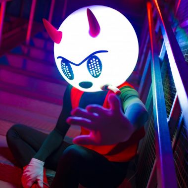 Custom made LED helmet with horns /comix cosplay helmet-ETERESHOP