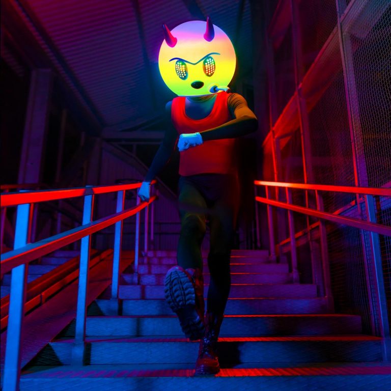 Custom made LED helmet with horns /comix cosplay helmet-ETERESHOP