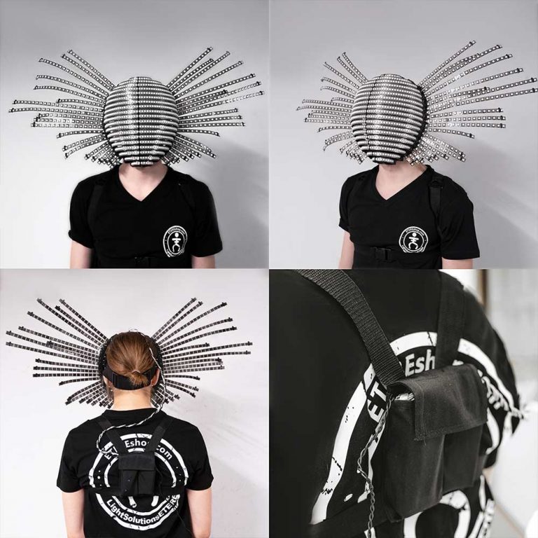 Cosplay Led light up screen mask "Owl" for parties and festivals