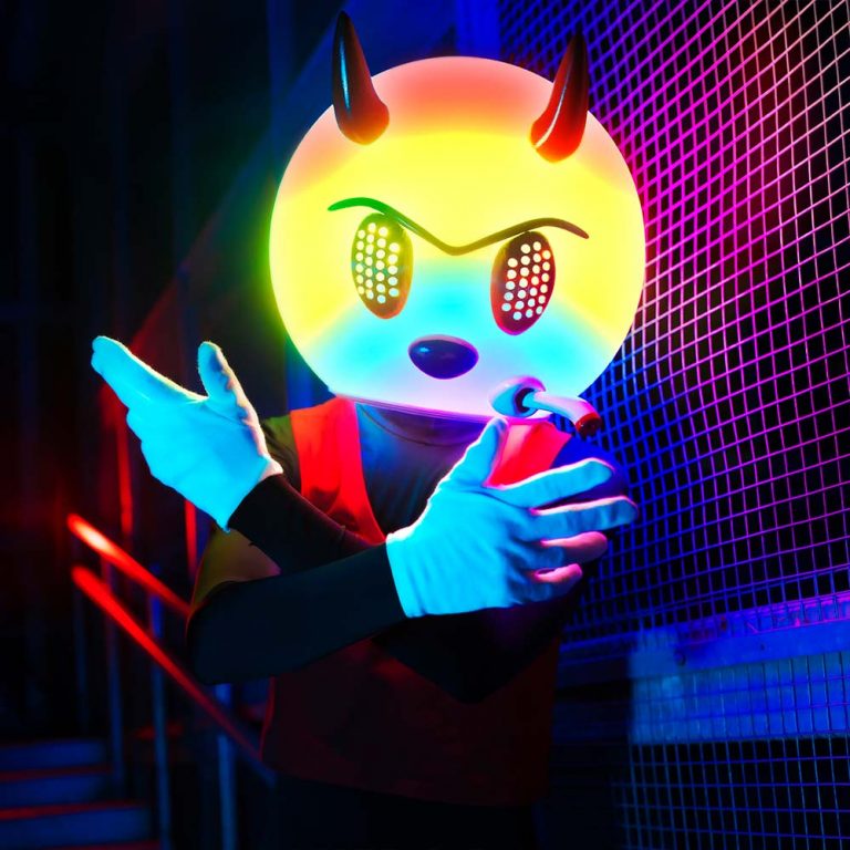 Custom made LED helmet with horns /comix cosplay helmet-ETERESHOP