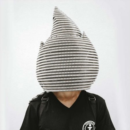 Led light up Screen Helmet "Fire" for performances and parties