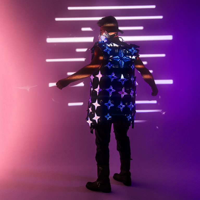 Rave LED light up Vest with Infinity Mirror Effect - by ETEREshop