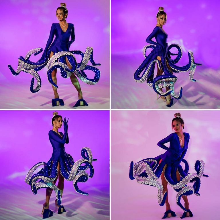 LED Cosplay Ursula Dress for Halloween and New Year's performances