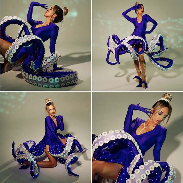 LED Cosplay Ursula Dress for Halloween and New Year's performances