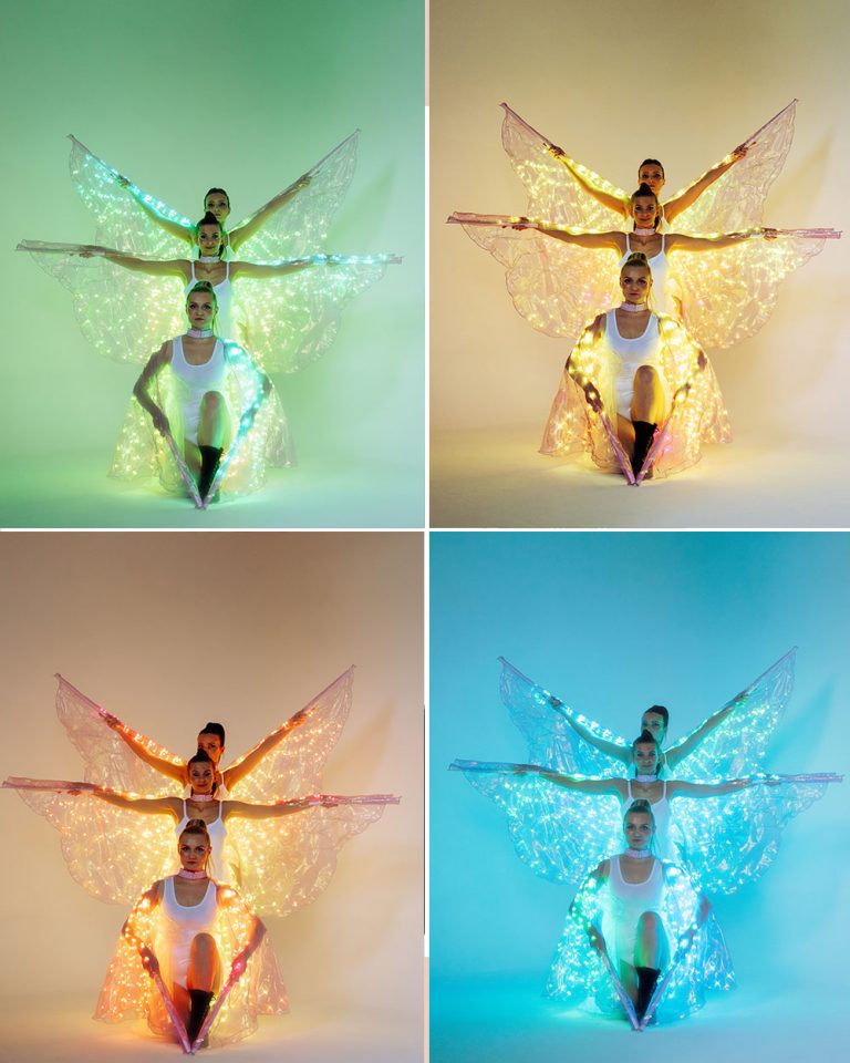LED Belly dance Isis Wings for performances with 410 LED, ETERESHOP