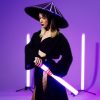 Cosplay LED light up Japanese Samurai hat for performances and parties