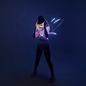 LED Light up dance cage outfit with 688 LEDs for events- by ETERESHOP