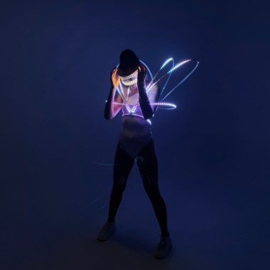LED Light up dance cage outfit with 688 LEDs for events- by ETERESHOP