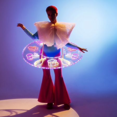 Golden Mirror "Snake" Costume with disco ball effect