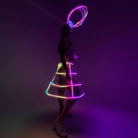 LED Light up cage costume with led crown and led skirt - by ETERESHOP