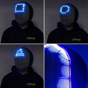 Light up DJ Helmet with led High Density Screen - by ETERESHOP