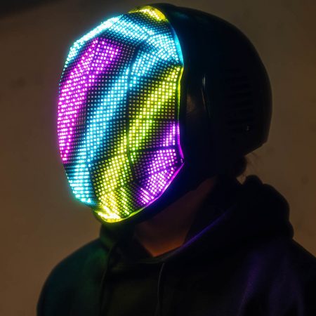 Light up DJ Helmet with led High Density Screen - by ETERESHOP