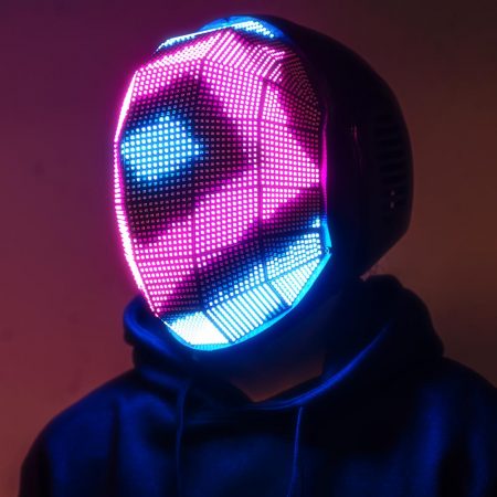 Light up DJ Helmet with led High Density Screen - by ETERESHOP