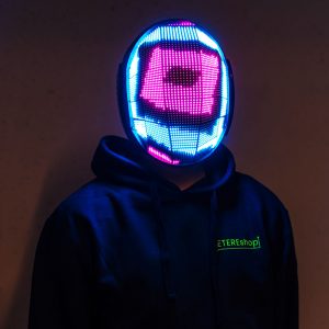 Light up DJ Helmet with led High Density Screen - by ETERESHOP