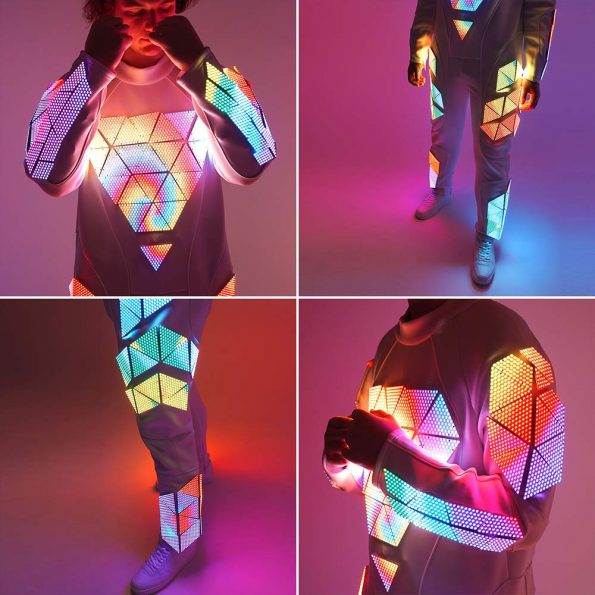 LED light up Screen Programmable Gymnastic Costume