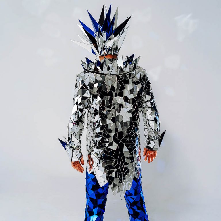 Mirror man King Costume for artists and party-goers
