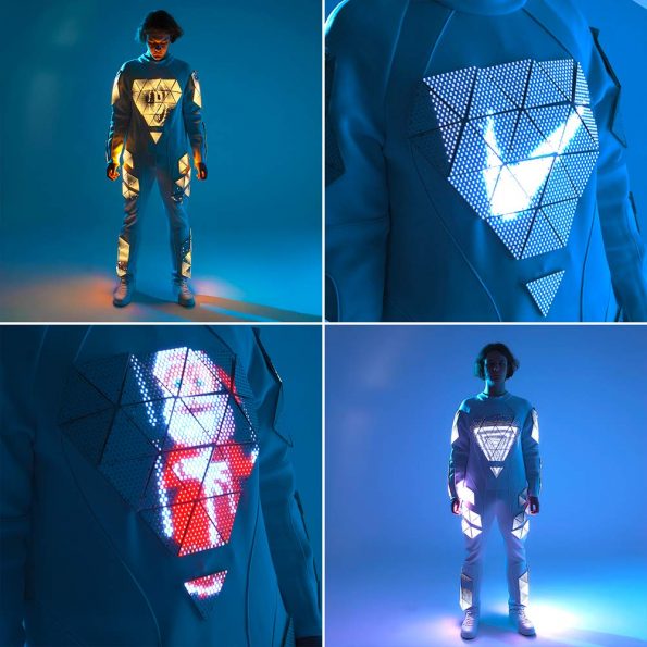 LED light up Screen Programmable Gymnastic Costume