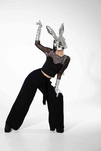 3D Mirror Polygonal Rabbit Mask on the face - by ETERESHOP