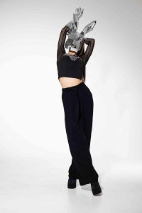 3D Mirror Polygonal Rabbit Mask on the face - by ETERESHOP