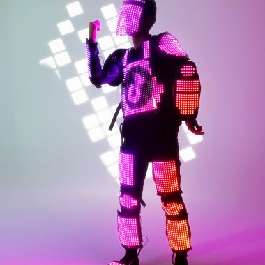 Programmable LED light up robot suit for artists - by ETERESHOP