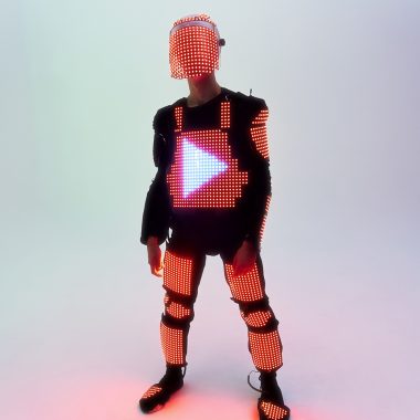 Programmable LED light up robot suit for artists - by ETERESHOP
