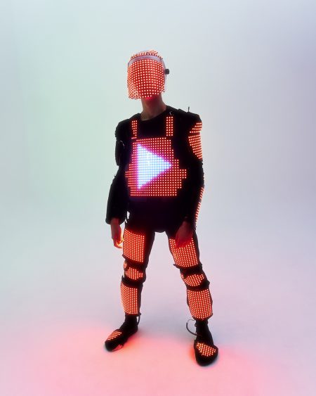 Programmable LED light up robot suit for artists - by ETERESHOP