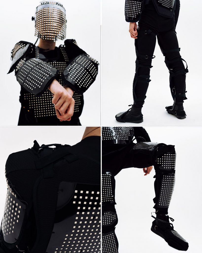 Programmable LED light up robot suit for artists - by ETERESHOP
