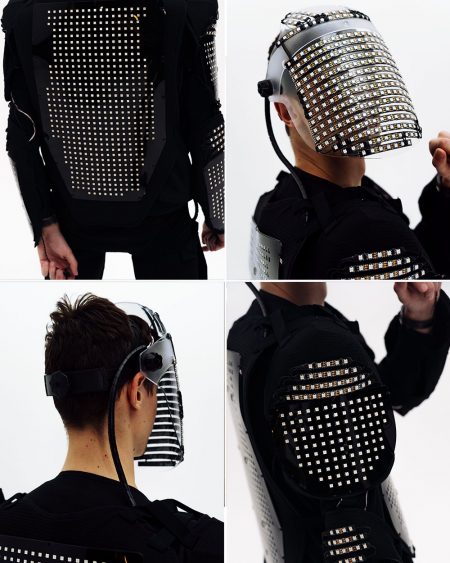Programmable LED light up robot suit for artists - by ETERESHOP