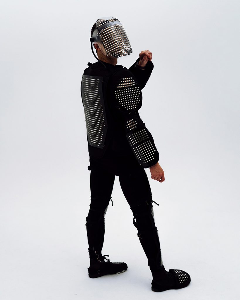 Programmable LED light up robot suit for artists - by ETERESHOP