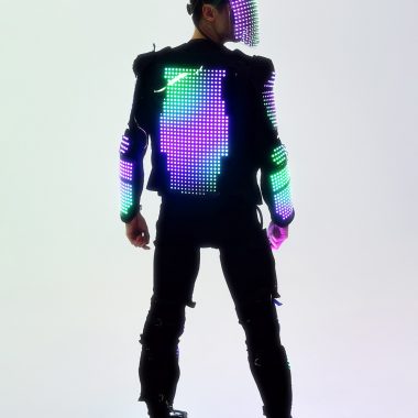 Programmable LED light up robot suit for artists - by ETERESHOP