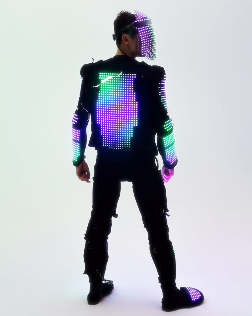 Programmable LED light up robot suit for artists - by ETERESHOP