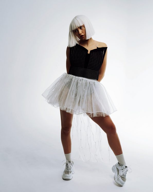 Rave led light up Dress with Screen Belt for dancing - ETERE