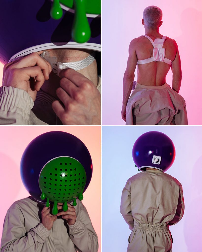 Led Lights Helmet “Leaking Eye"- by ETERESHOP