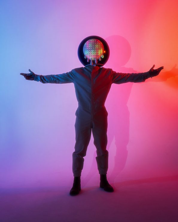 Led Lights Helmet “Leaking Eye"- by ETERESHOP