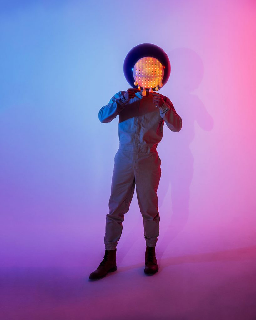 Led Lights Helmet “Leaking Eye"- by ETERESHOP