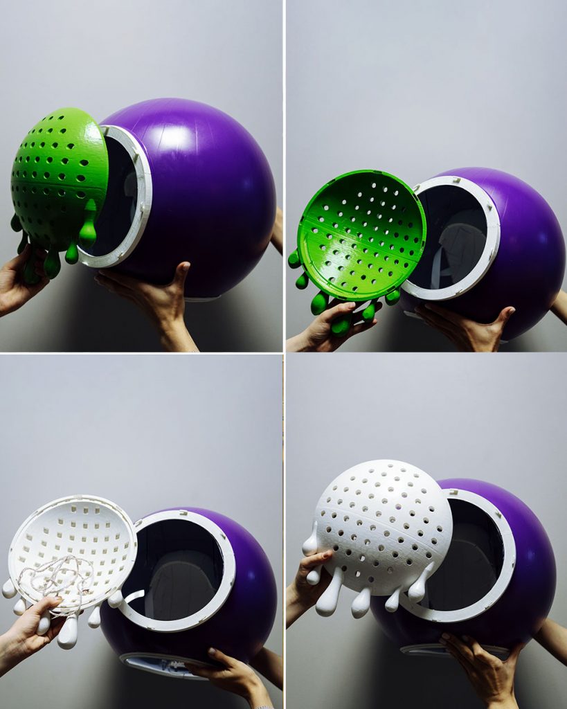 Led Lights Helmet “Leaking Eye"- by ETERESHOP