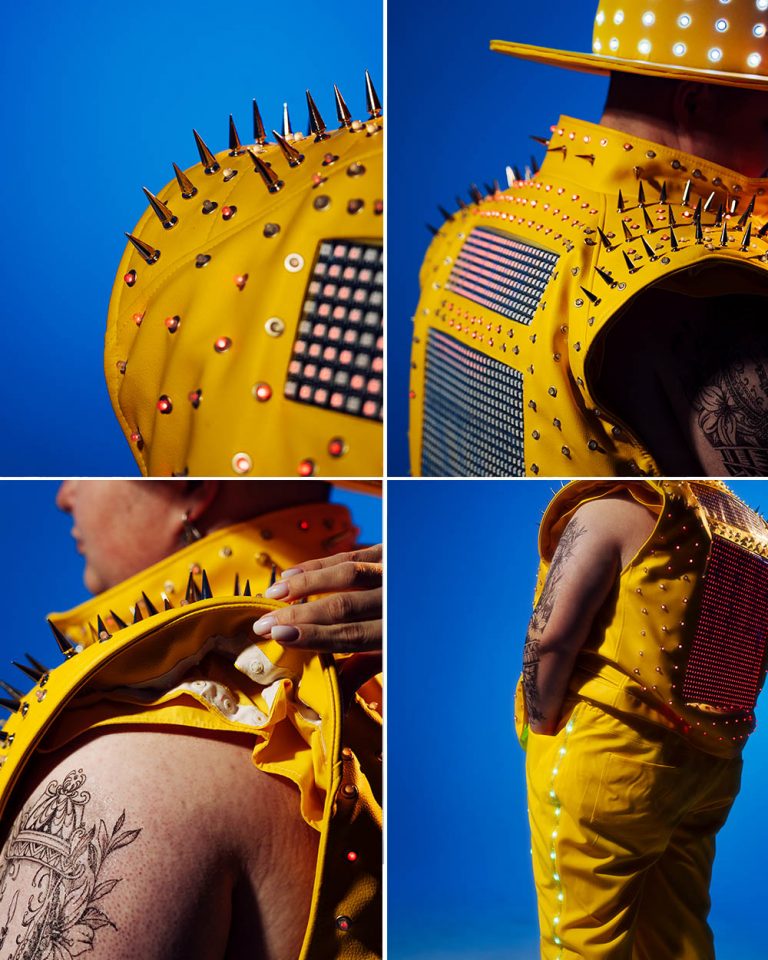 Rave Bright Men's Costume glowing in the dark - by ETERESHOP