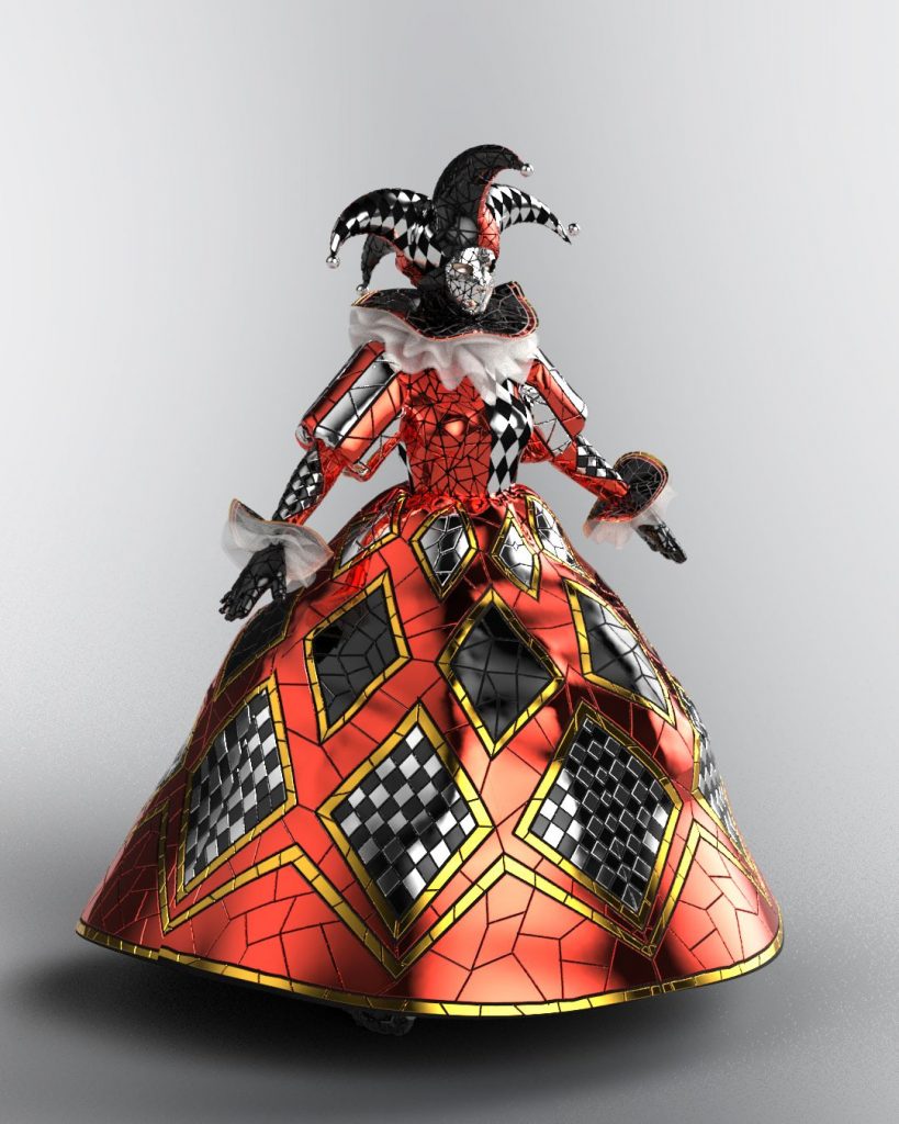 Development of a 3D model of a complex costume or decoration
