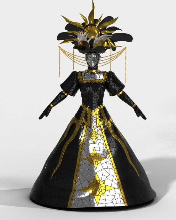 Development of a 3D model of a complex costume or decoration