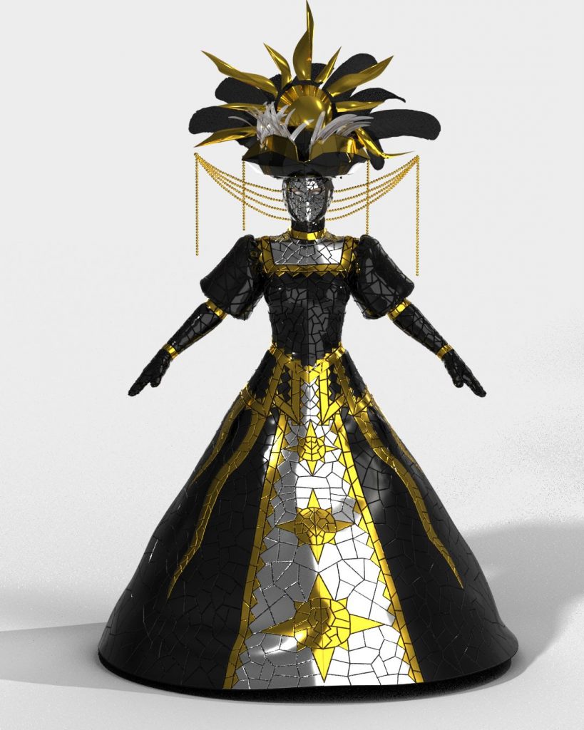 Development of a 3D model of a complex costume or decoration