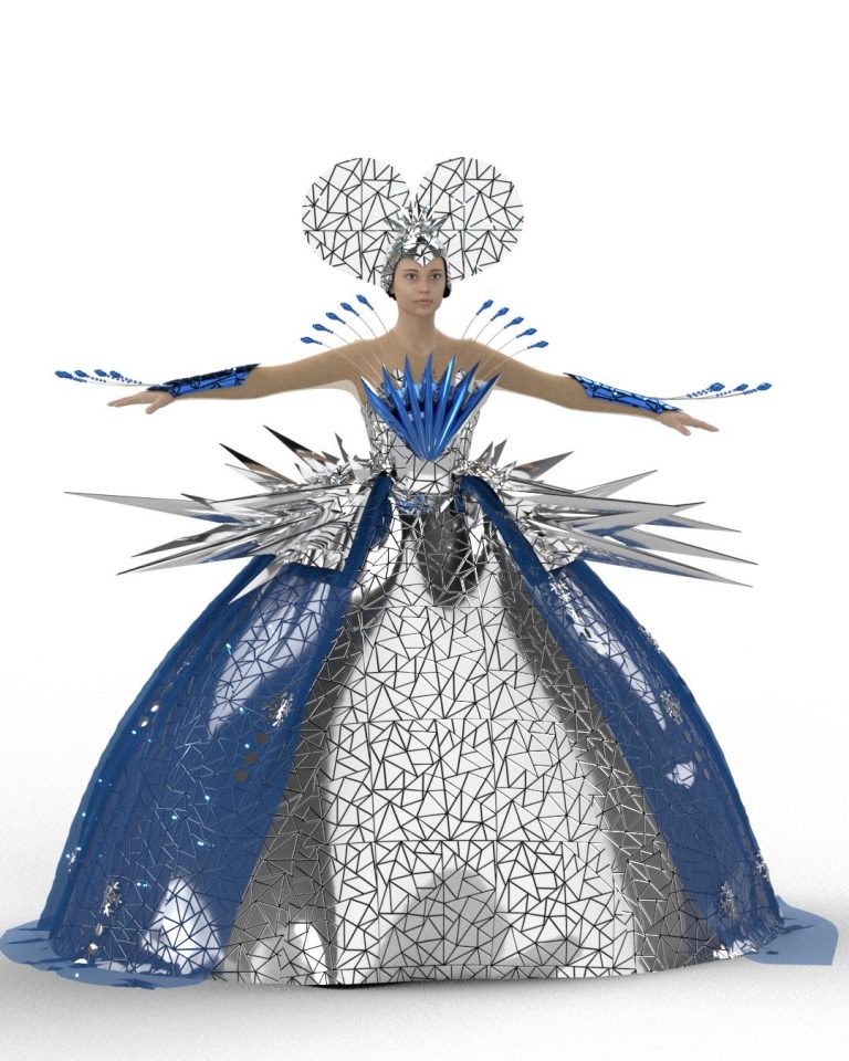 Development of a 3D model of a complex costume or decoration